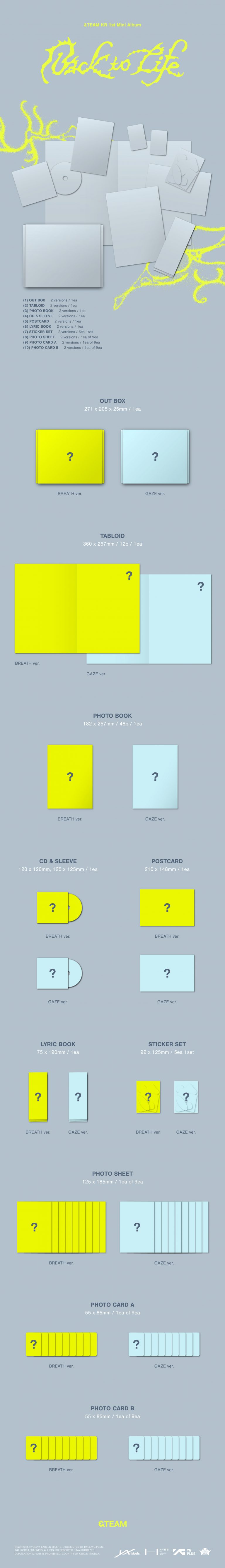 &TEAM KR 1st Mini Album 'Back to Life' 予約開始！ - &TEAM