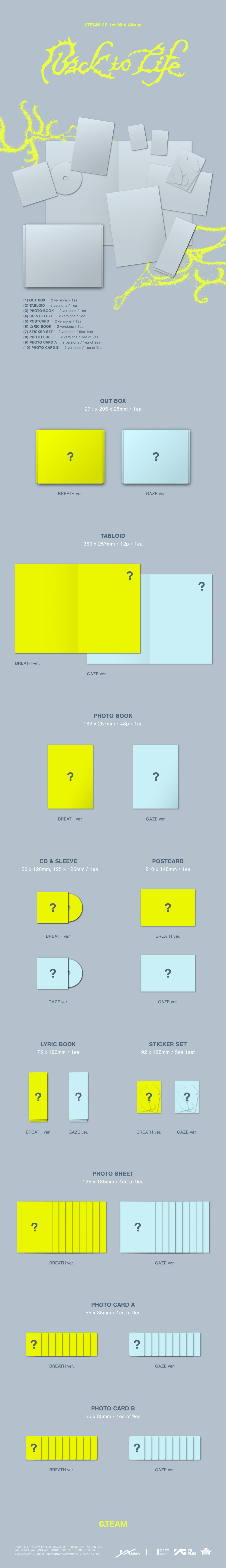 &TEAM KR 1st Mini Album 'Back to Life' 予約開始！ - &TEAM