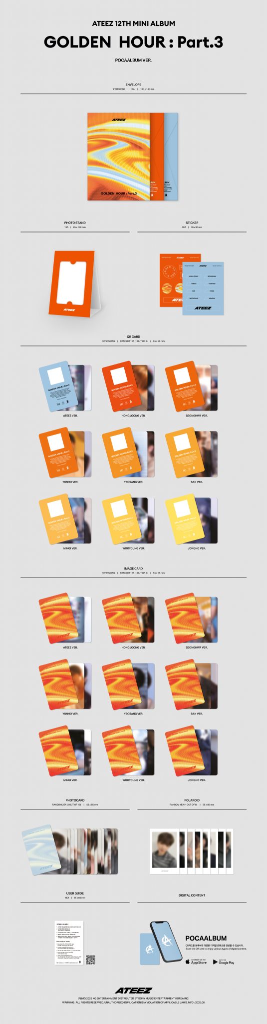 ATEEZ - 12TH MINI ALBUM [GOLDEN HOUR : Part.3] 日本公式輸入盤販売決定！ - ATEEZ