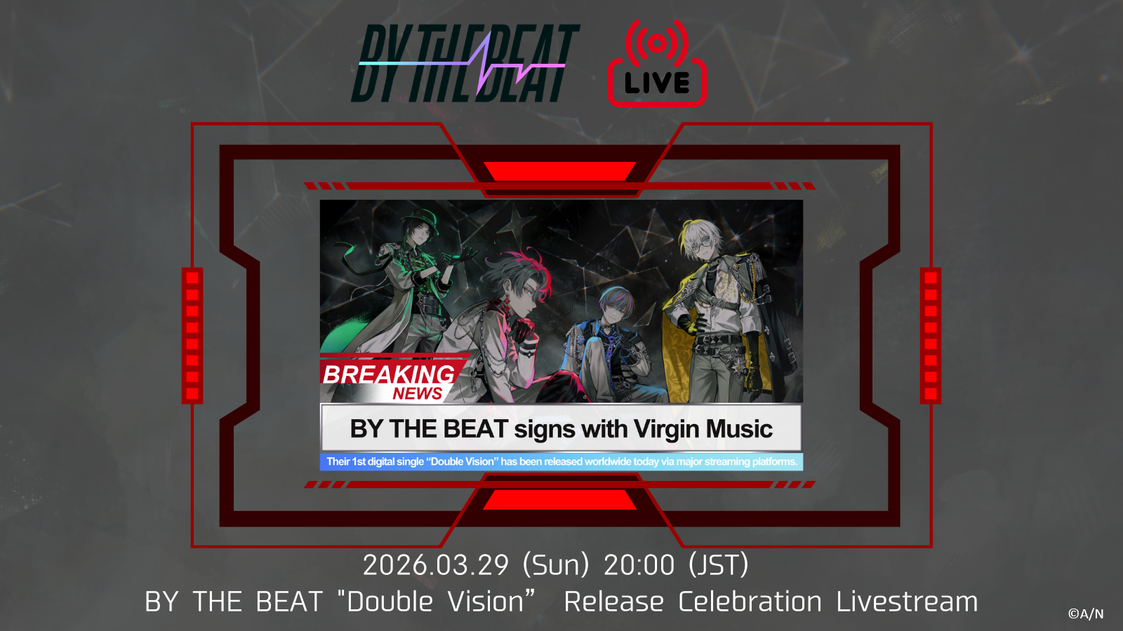 A VTuber unit “BY THE BEAT” announces new original song “Double Vision ...