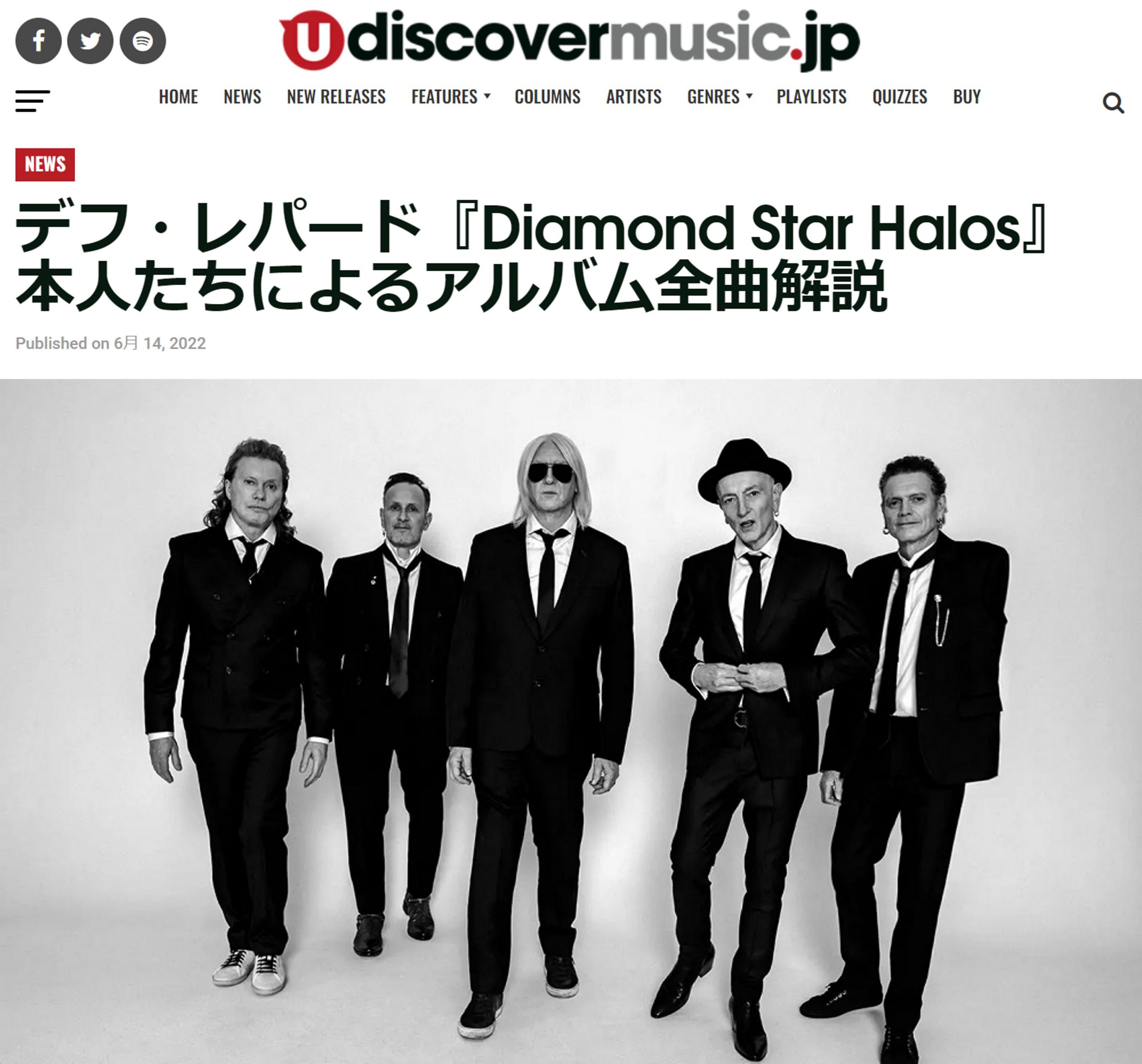 『Diamond Star Halos』本人たちによるアルバム全曲解説 - デフ・レパード