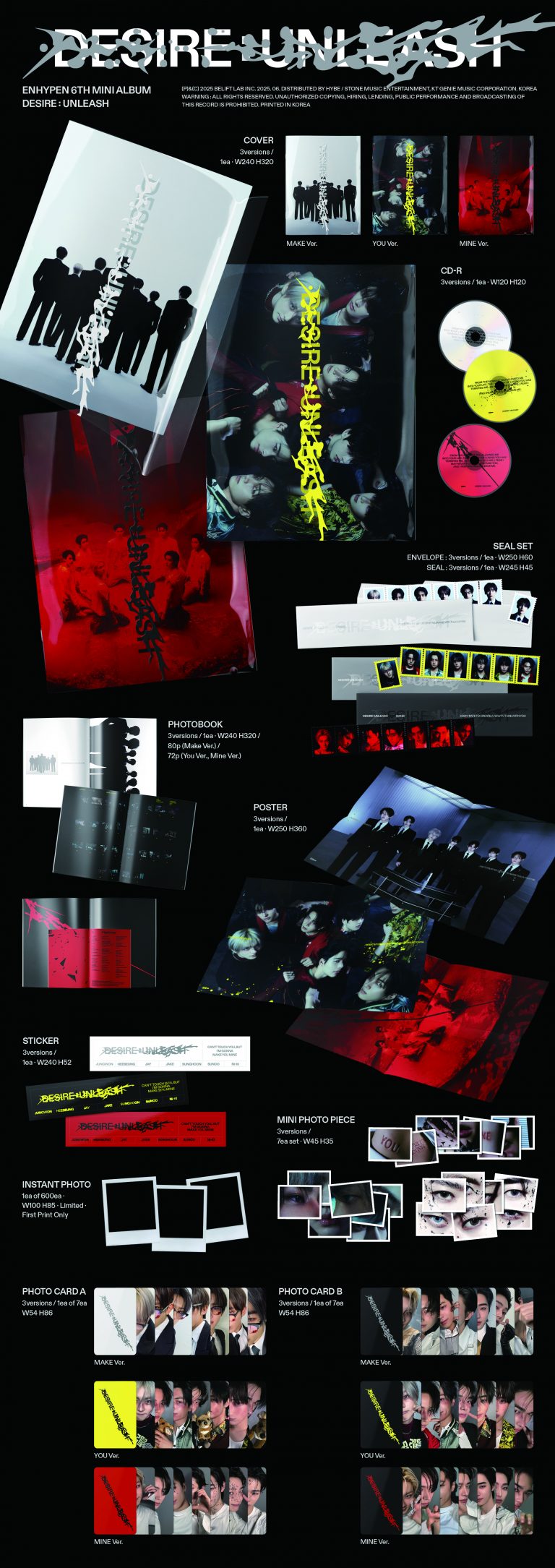 ENHYPEN 6th Mini Album『DESIRE : UNLEASH』予約販売開始！ - ENHYPEN