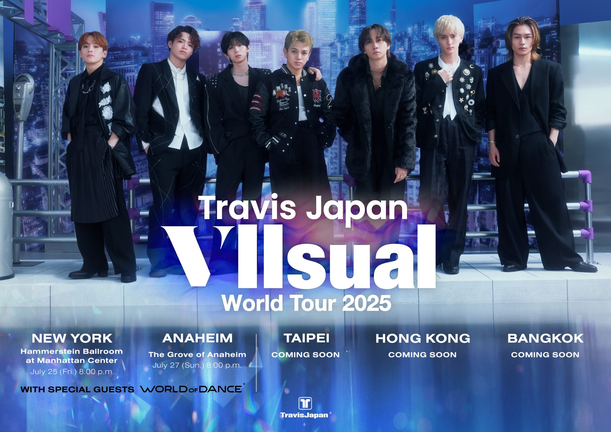 Travis Japanのワールドツアー“Travis Japan World Tour 2025 VIIsual”の開催都市を発表！ - Travis Japan